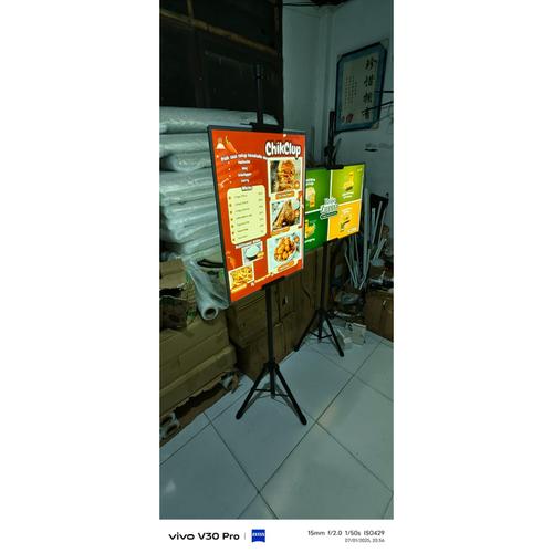 Jual Neon Box Slim Light / tripod slim light box, papan menu frame LED ...