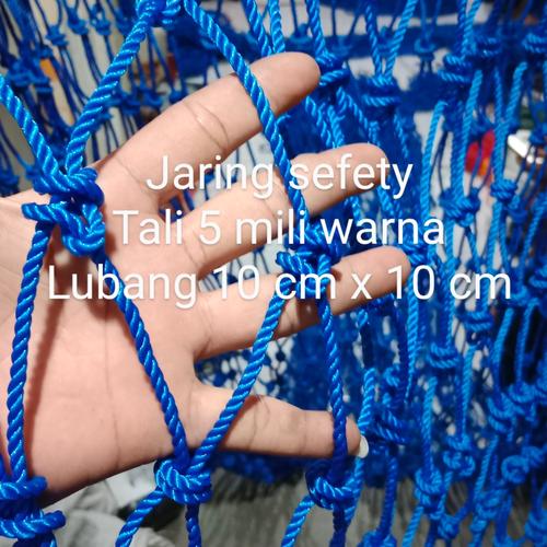 Jual jaring safety net tali 5 mili warna lubang 10 cm x 10 cm - Jakarta ...