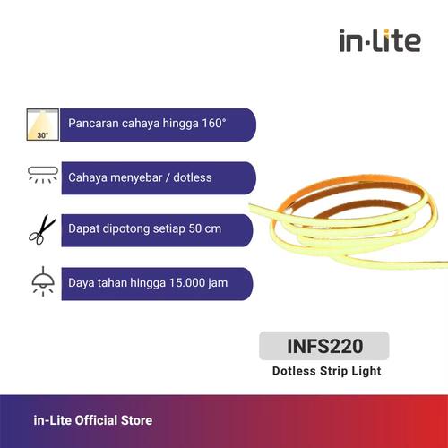 Jual INLITE - LAMPU LED STRIP DOTLESS AC 220V INFS220 / LED STRIP ...