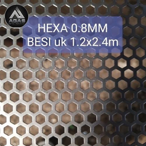 Jual Plat Lubang Besi Perforated HEXA 6mm UK 120x240cm - 08mm - Jakarta ...