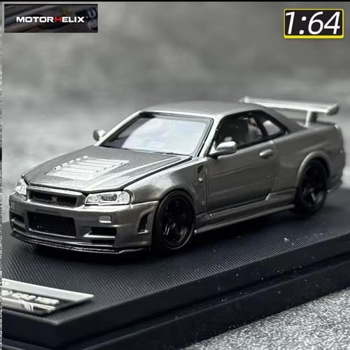 Jual MotorHelix MH 1/64 Nissan Skyline GTR-R34 Nismo Z-Tune CSR Grey ...
