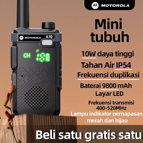 Jual HT Motorola A10 / MOTOROLA Handy Talky Radio HT/ 10Watt IP54 9800MaH Antena Radio HT TWO ...