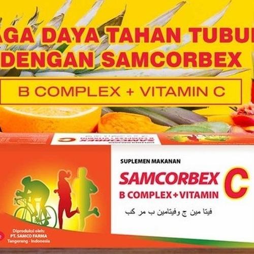 Promo Vitamin C Samcorbex Vit C 500mg + B Complex 1 Box isi 100 Kaplet ...