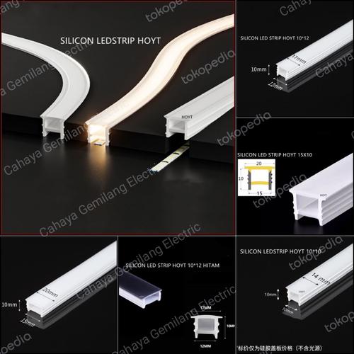 Jual cover housing silicon led strip flexible kap ledstrip lentur 16x10 ...