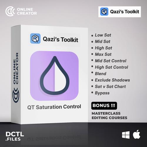 Promo QT Saturation Control DCTL Waqaz Qazi Toolkit - Kota Denpasar - OnlineCreator | Tokopedia