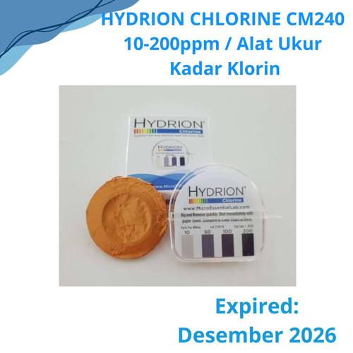 Jual Hydrion CM 240 Chlorine Test Paper 10-200ppm / Alat Ukur Klorin ...