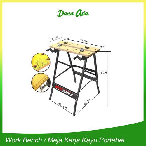 Jual Work Bench / Meja Kerja Kayu Portabel / Folding Workbench ...