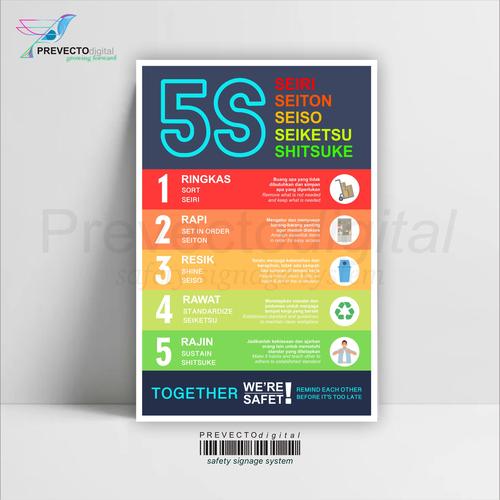 Jual Poster Safety K3 Metode 5S Seiri Seiton Seiso Seiketsu Shitsuke ...