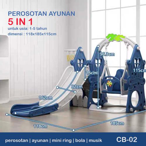 Promo Mainan anak set playground prosotan ayunan / slide swing CB02 - CB02 Pink - Kota Surabaya ...
