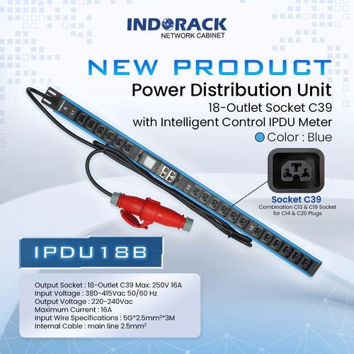 Promo Indorack Smart PDU 18 Outlet C39 (C13 & C19 Socket) With Headplug ...