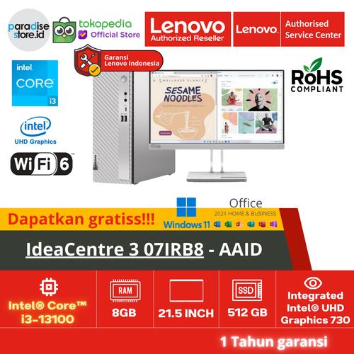 Promo PC Desktop Lenovo IdeaCentre 3 07IRB8 Core i3 Gen13 / Ram 8GB ...