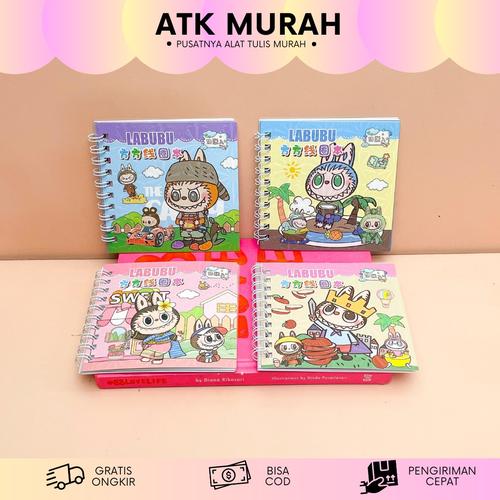 Jual Buku Spiral Sticker Labubu SZ-335 BK-1722 / Album Sticker foto ...