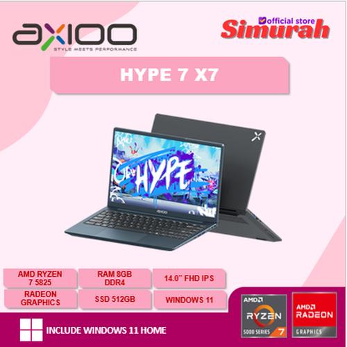 Promo Axioo Hype 7 AMD X7 Ryzen 7 5825 Ram 16GB SSD 512GB 14.0" Full HD IPS DOS Grey Cicil 0% 3x ...