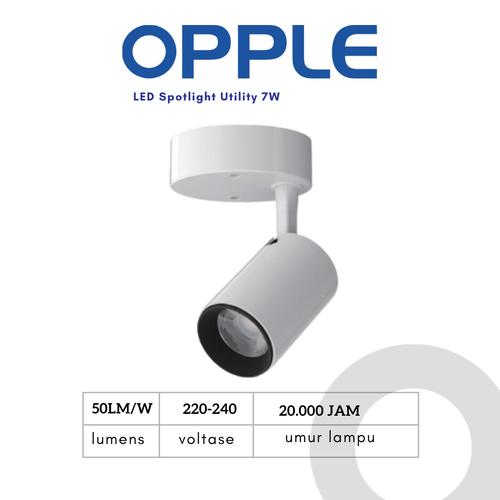 Promo Lampu LED Spotlight Surface Mounted Opple 7W 6500K/3000K - 3000K ...