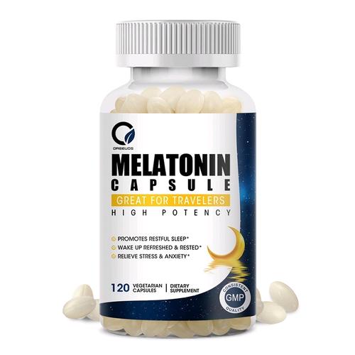 Jual Orgeuos Melatonin 10mg Suplemen Tidur 120Kapsul Berisi Vitamin B6 ...