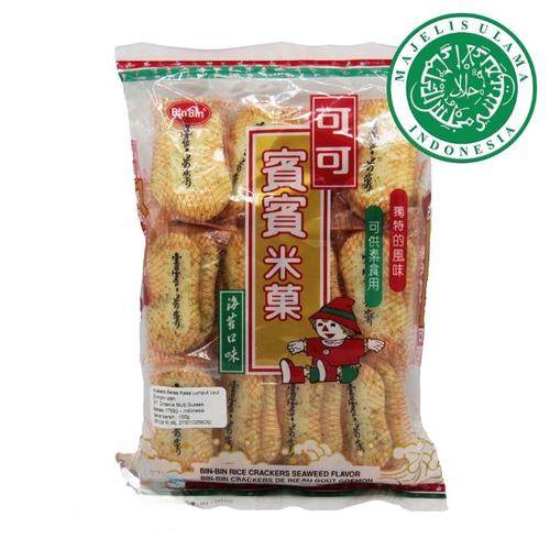 Jual seawed rice cracker camilan biskuit beras rasa rumput laut kemasan ...