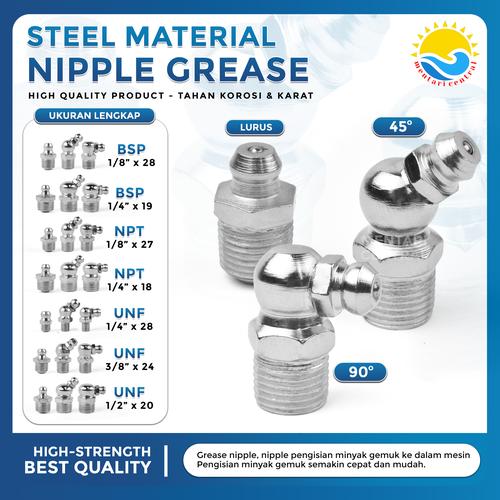 Promo NIPPLE GREASE - NIPLE NEPLE GRIS - NEPEL GEMUK STEMPET 10mm M10 ...
