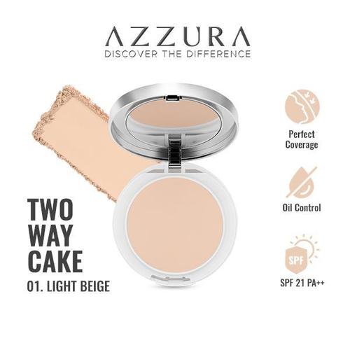 Promo Azzura Two Way Cake Bedak All Day Matte Finish Light Beige 01 ...
