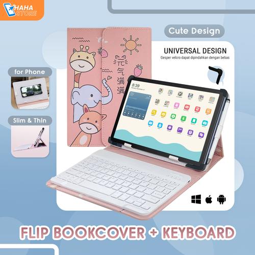 Jual ADVAN XTAB 8 inch Cute Aesthetic Flip Book Cover with Keyboard ...