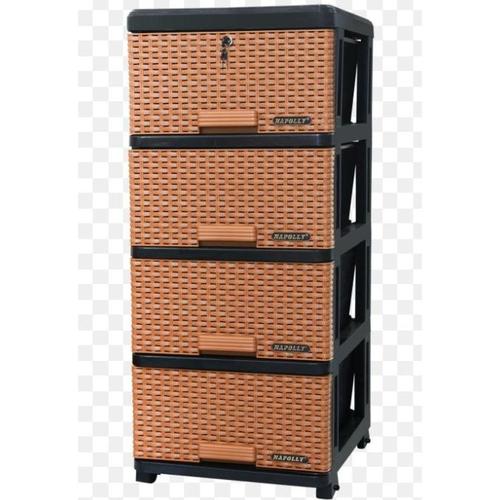 Jual LEMARI LACI PLASTIK NAPOLLY 4 SUSUN CONTAC 400 JATI KHUSUS GOJEK ...