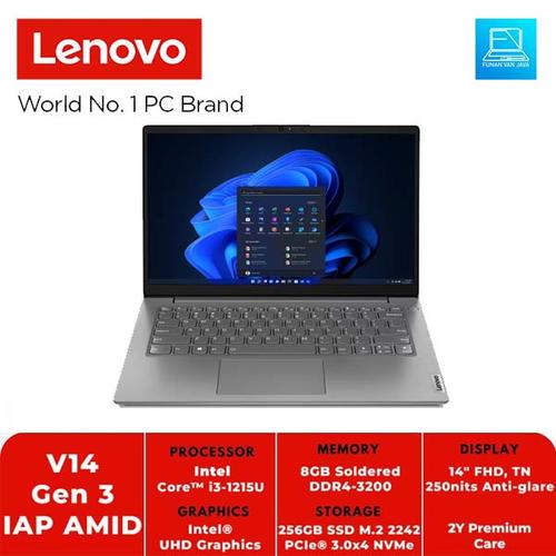 Jual Lenovo V14 G3 IAP-82TS00AMID /Core i3-1215U/8GB/256GB/Grey - Kota ...
