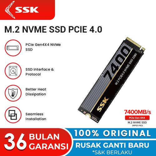 Promo SSD M.2 NVME SSK PCIe 4.0 NVMe SSD 2280 M.2 NVMe Gen4 x4 1TB ...