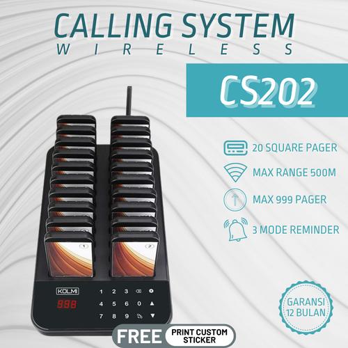 Promo KOLMI Wireless Calling Paging System Restaurant Pager CS202 - 1 ...