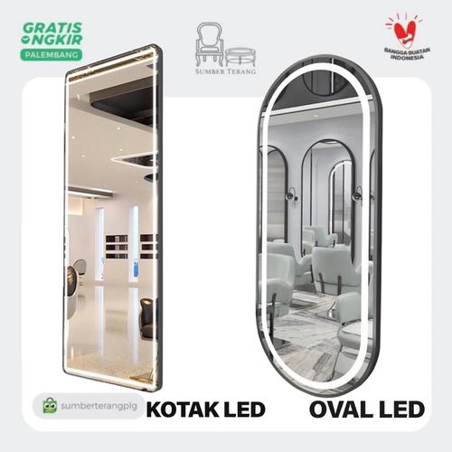 Jual Cermin Oval LED Cermin Fullbody Kaca Dinding Cermin LED Makeup ...