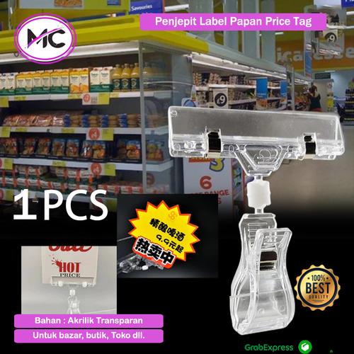 Jual Penjepit Label Harga Papan Display Klip Jepitan Promo Transparan ...
