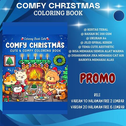 Jual COMFY CHRISTMAS Coloring Book Buku Mewarnai Gambar Sketsa ...