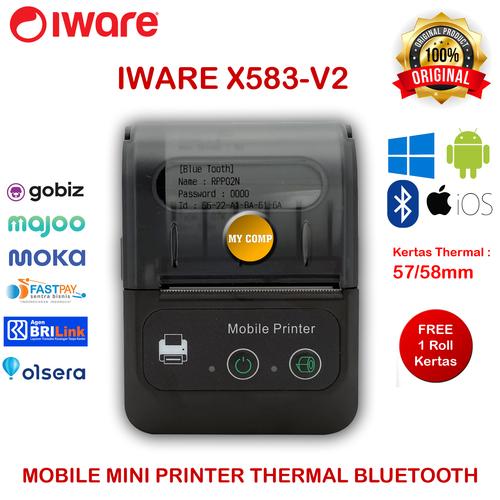 Jual Printer Thermal Bluetooth Mini Iware / Printer Mobile Kasir Portable - Iware MP-58SB - Kota ...