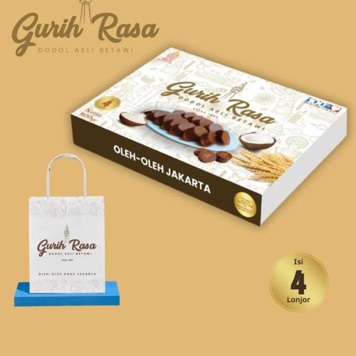 Jual 1 dus isi 4 lonjor dodol dengan paperbag/oleh oleh jakarta /dodol ...