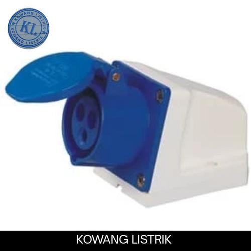Jual Industrial wall Socket type 113 3Pin 16A warna Biru TAB - Jakarta ...