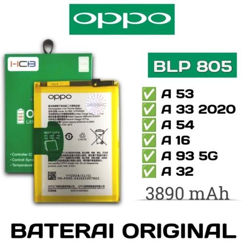 Jual BATERAI OPPO A53 A33 2020 A54 A16 A93 5G A32 BLP 805 ORIGINAL 100% ...