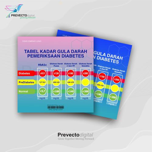Jual Sticker Label Kesehatan Tabel Kadar Gula Darah Pemeriksaan ...