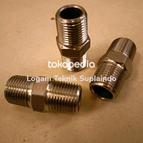 Jual Doubel Nepel Besi Class 3000 Drat 1/2 Inch/Doubel Neppel #3000 ...