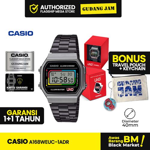 Promo Jam Tangan Pria Wanita Casio A168WEUC-1ADR Rantai Digital UNO Collaboration Edition Cicil ...
