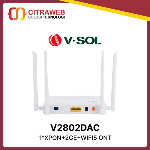 Jual V-SOL V2802DAC L3 1XPON 2GE DUAL BAND WIFI5 ONU vsol v2802dac 1 xpon epon gpon modem ont ...
