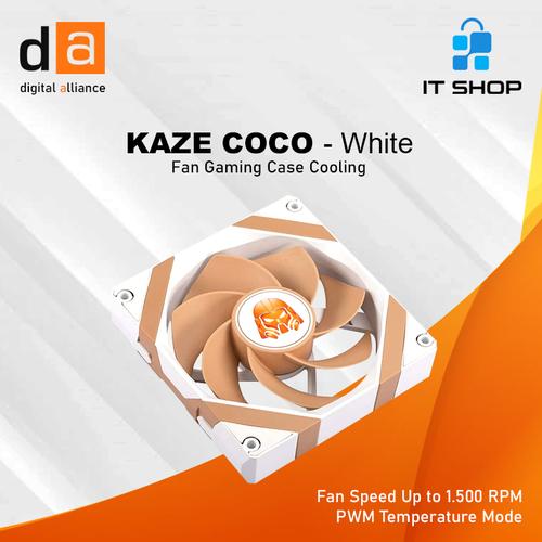 Jual Digital Alliance KAZE COCO Fan PWM 1500 RPM Gaming Case - White ...