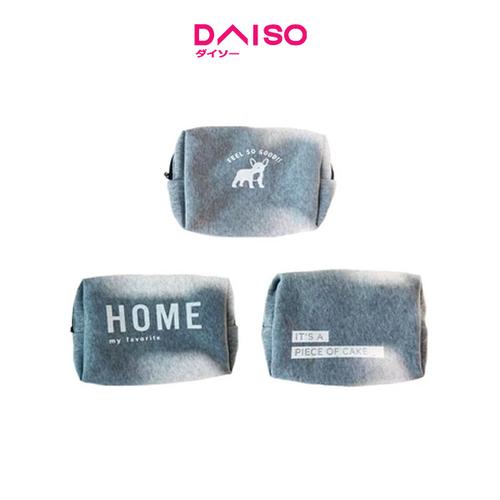 Jual Daiso Sweatshirt Fabric Pouch -With Gusset -Box Type- - cakes ...