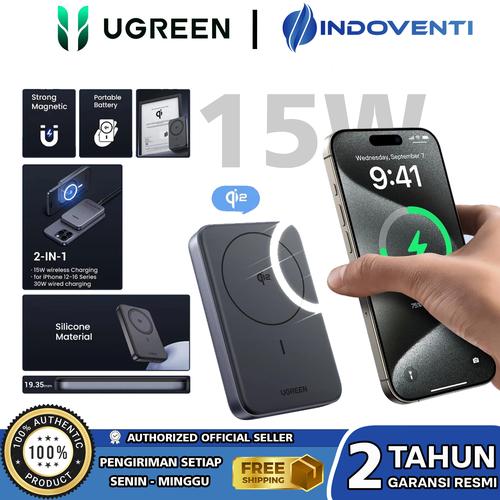 Promo UGREEN Power Bank Qi2 10.000mAh Magsafe Wireless For iPhone 12 13 ...