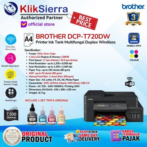 Jual BROTHER DCP-T720DW Printer Ink Tank Multifunction T720 WiFi Duplex ...