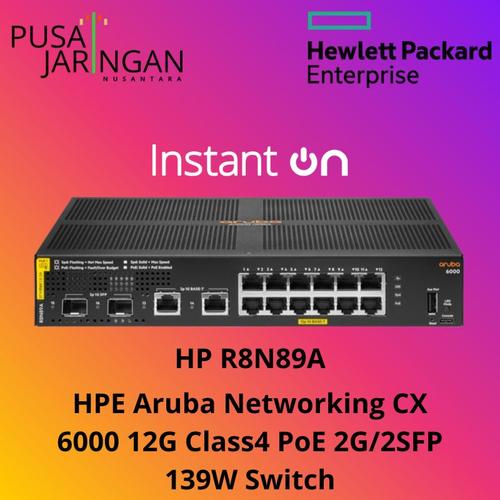 Jual HPE Networking Instant On R8N89A 6000 12G Class4 PoE 2G/2SFP 139W ...