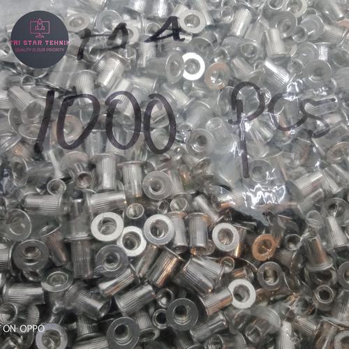 Jual Mur rivet nut m4 alumunium rivet nut m4 aluminium garis bibir ...