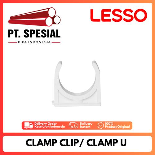 Jual Clamp Pipa Conduit DN20-DN40 Lesso / Clamp U Lesso / Klem Jepit U ...