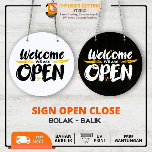 Jual Sign Open Close Akrilik | Papan Akrilik Open Close Bolak Balik ...