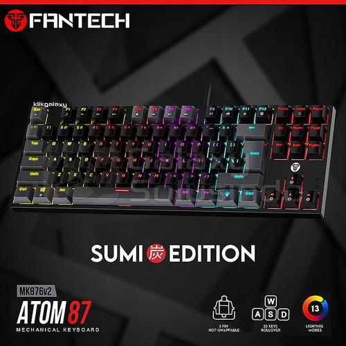 Jual Fantech ATOM MK87 RGB Gaming Mechanical Keyboard TKL - Hitam, Blue ...