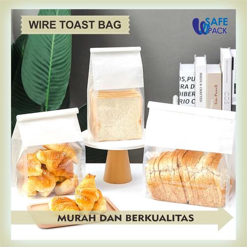 Jual kemasan kantong roti tawar kraft putih plastik bening ziplock ...