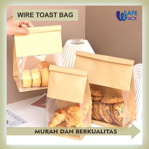 Jual kemasan kantong roti tawar kraft coklat plastik bening ziplock ...