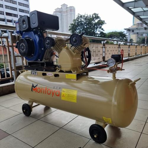 Jual Kompresor Diesel Solar MONTOYA 3 hp 3 pk komplit Engine FAW Air ...